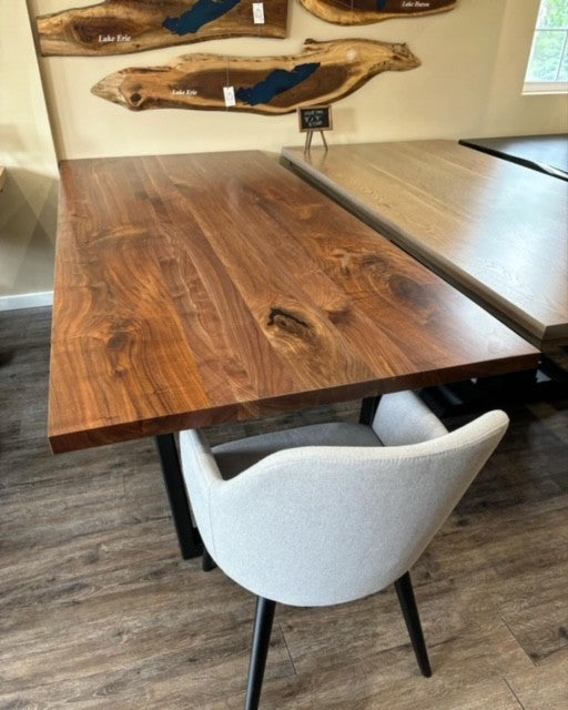 8’ Black Walnut Dining Table – S & D Rustic Decor